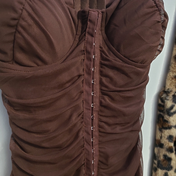 Rue21 | Dresses | Brown Ruched Mini Dress With Open Back | Poshmark